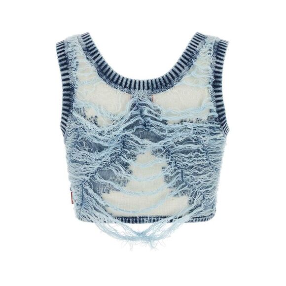 Diesel | Sweaters | Diesel Embellished Cotton Blend Mbletilla Croptop ...